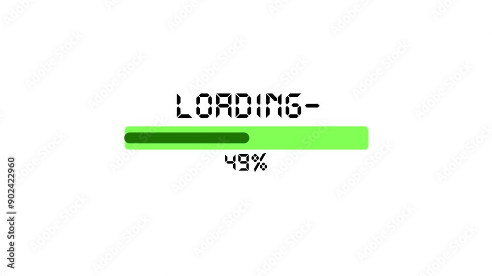 Loading progress bar animation on black background. loading icon animation, 2d animation loading ...