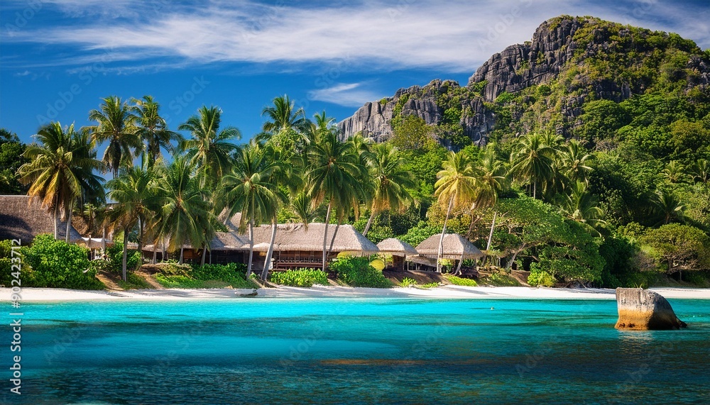 pool in the resort, wallpaper sailboat on the sea, airplane in the ...