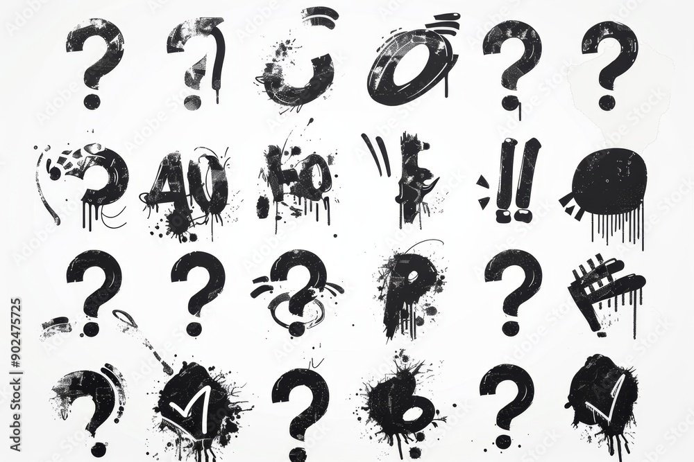 Question mark icon, quiz symbol, interrogation sign, simple rebus ...