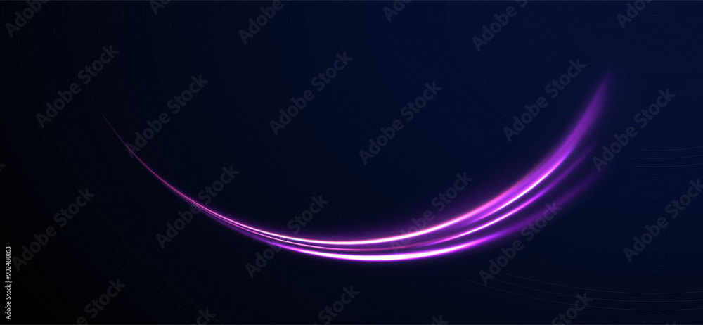 Light trail wave, fire path trace line, car lights, optic fiber and ...