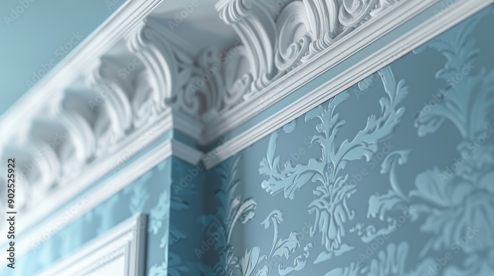 Realistic vector wall skirting, trim molding, and moulding cornice for ...