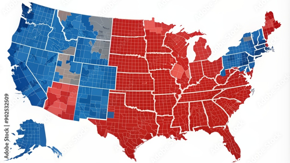 Vibrant, interactive United States election map showcases crucial ...
