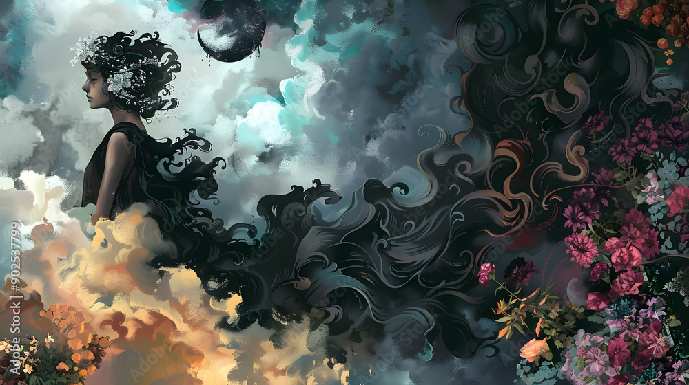 Greek god and goddess Persephone illustration, Persephone goddess and ...
