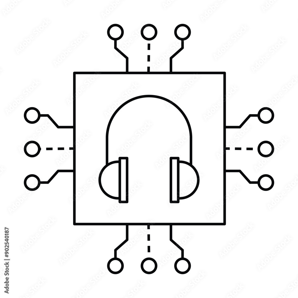 AI-Powered Customer Support Icon. Automated Customer Service Icon ...