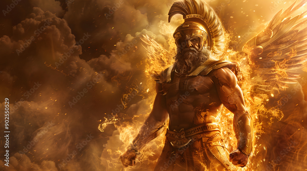 Greek god Ares illustration, Ares, is the Greek god of war. He is one ...