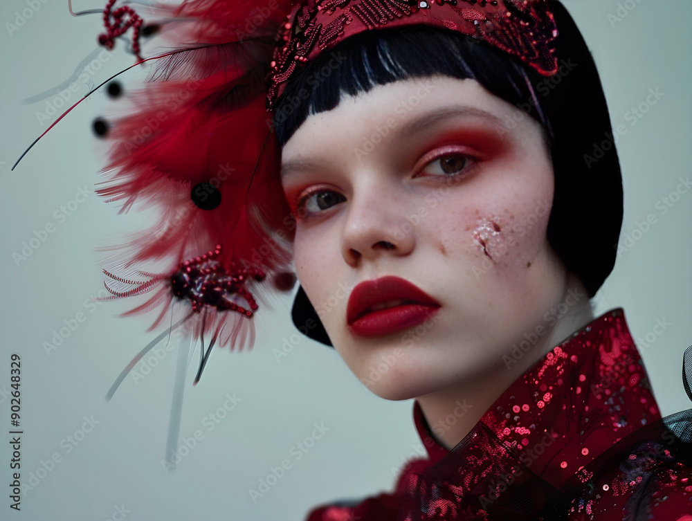 Bold, avant-garde makeup steals the spotlight in a high-fashion ...