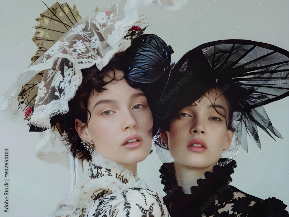 Colorful and retro fashion spread highlighting iconic styles from the ...