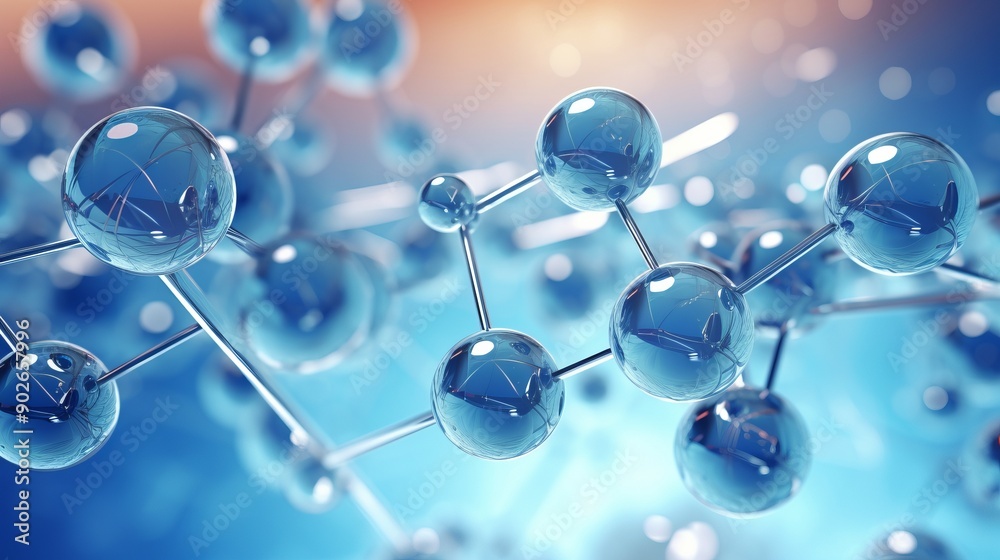 Molecular water bubbles closeup: 3d science background wallpaper ...