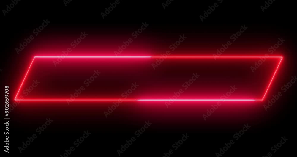 Neon Lower Third cool moving animation in cool color in 4k. Neon Lower Third for greetings ...