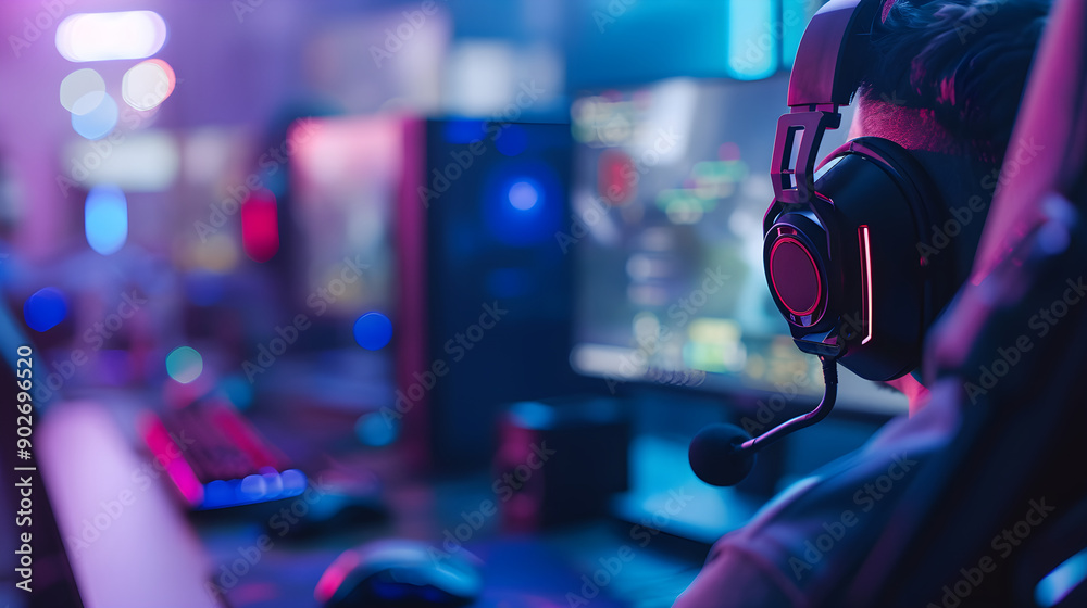 Gaming headset with microphone attachment for immersive online gaming ...