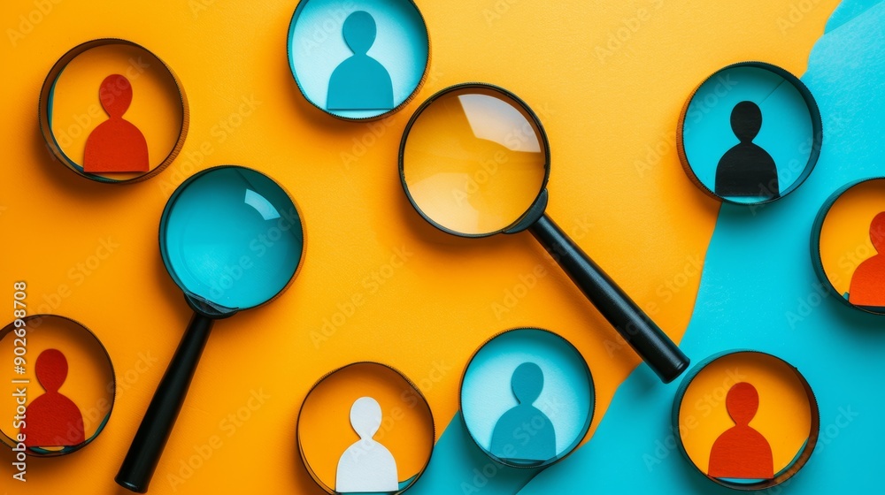 candidate screening, utilizing a magnifying glass for a detailed ...