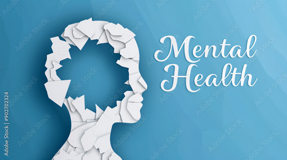Conceptual image representing the importance of mental health awareness ...