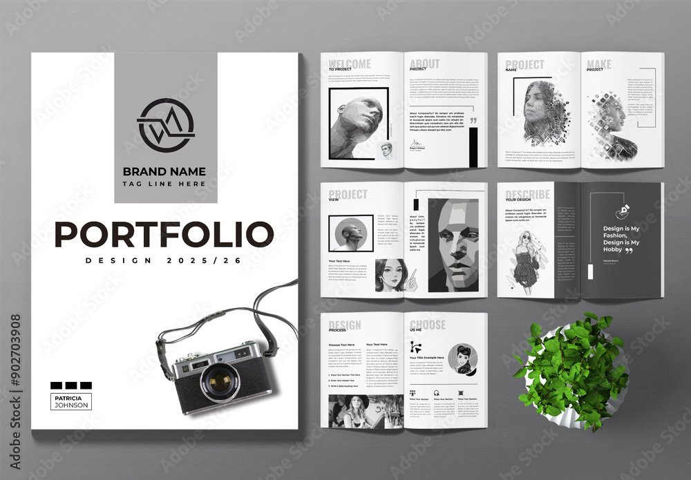 Portfolio Layout Template Design Stock Template | Adobe Stock
