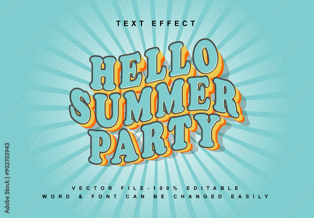 Summer Text Effect Layout Stock Template | Adobe Stock