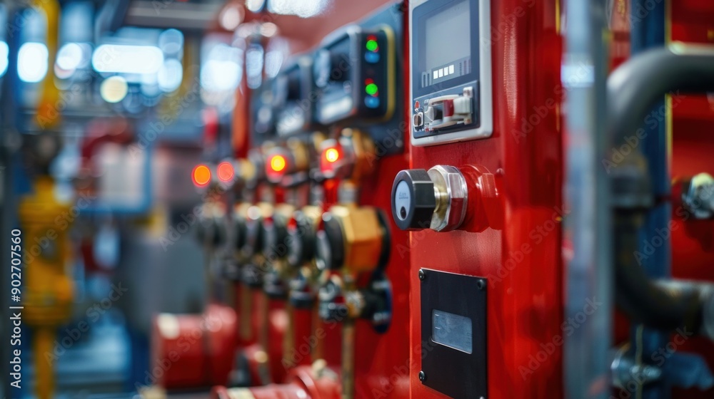 Fire alarm control panel for fire suppression system. Industrial fire ...