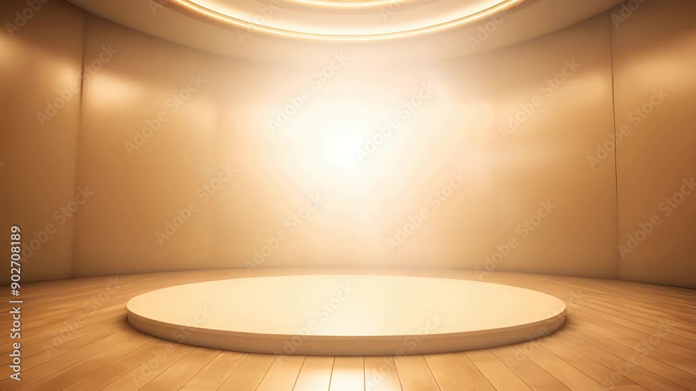 podium Futuristic showcase with platform for product displaying. Empty ...