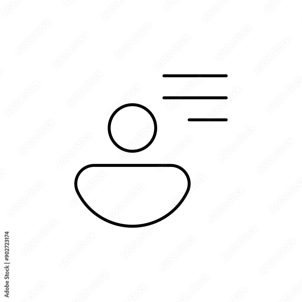 Minimalist User Contact List Icon, Simple Contact Person Symbol, Flat ...