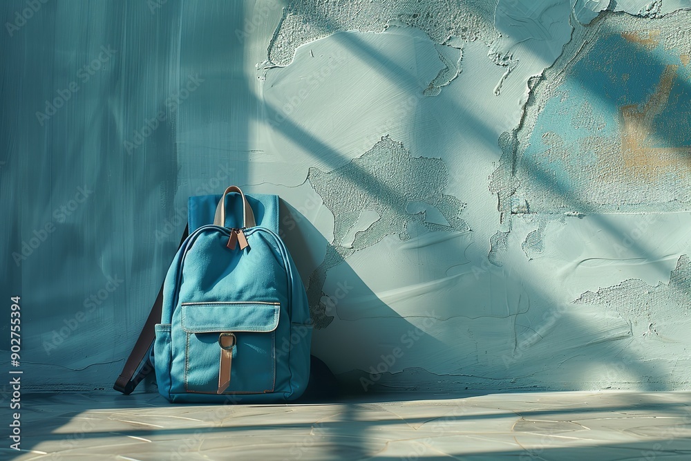 Schoolbag in an elegant hue with an exclusive contemporaneous shadow ...