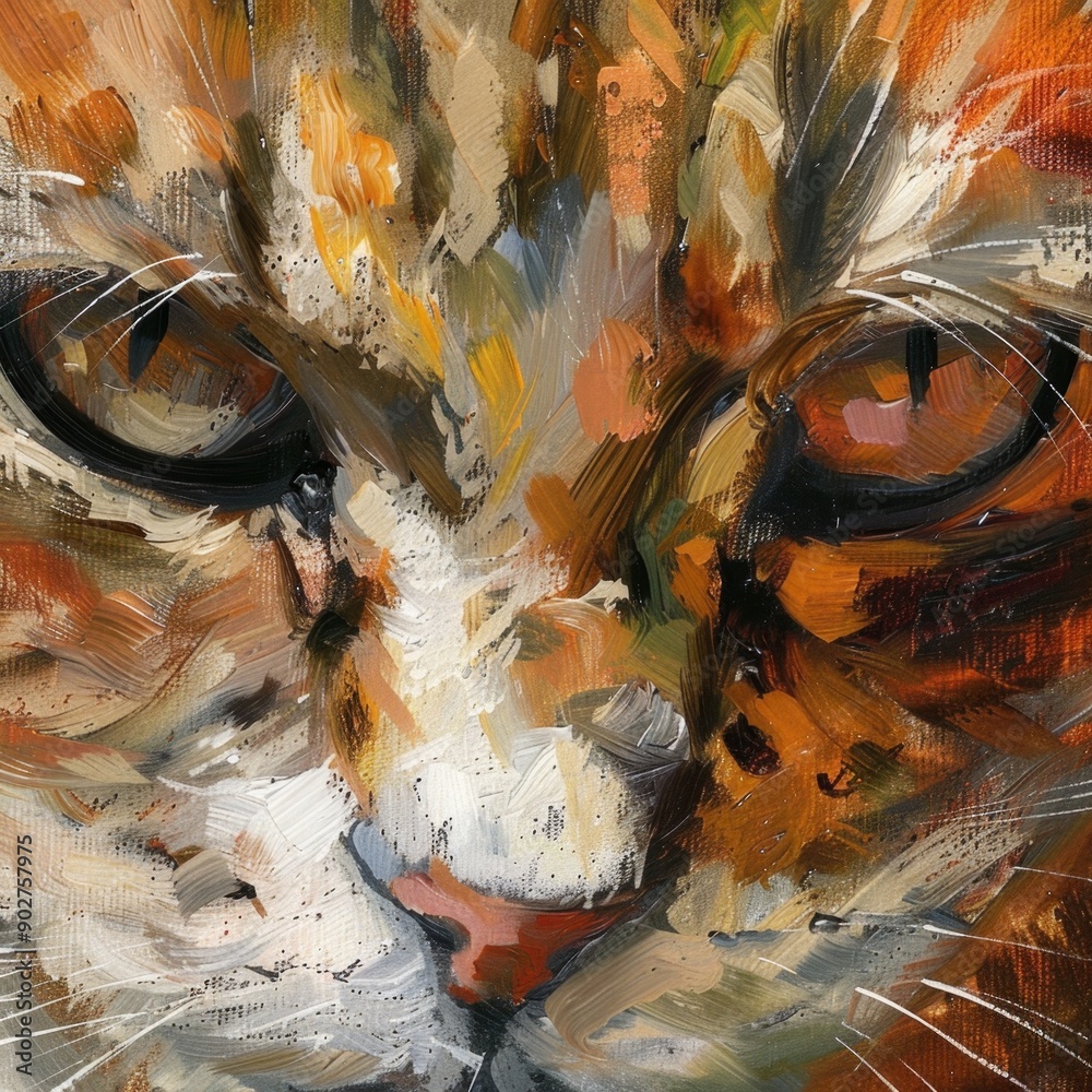 Fierce Feline Face: Intense Close-up of Angry Cat for Striking ...