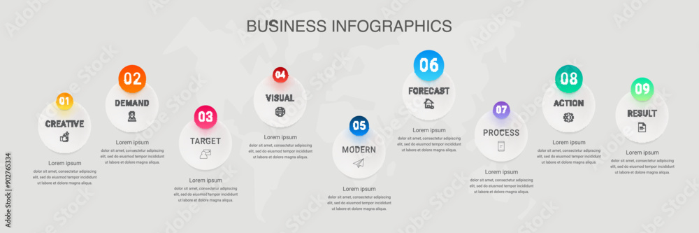 Business infographics to visually represent data and information. Can ...
