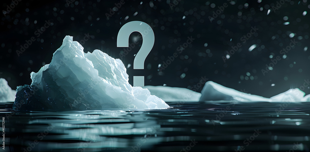 "Question Mark in the Shape of an Iceberg Video Background" Stock Photo ...