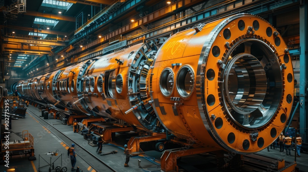 Assembled Tunnel Boring Machine in Factory. Fully assembled tunnel ...