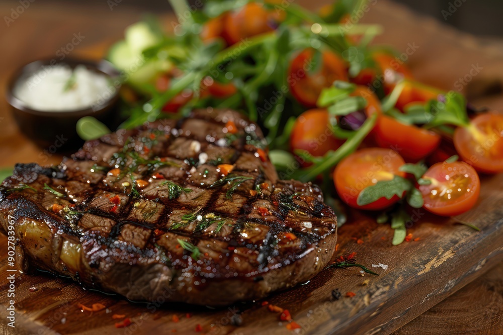 Juicy Grilled Ribeye Steak with Low-Carb Vegetable Side A Protein ...