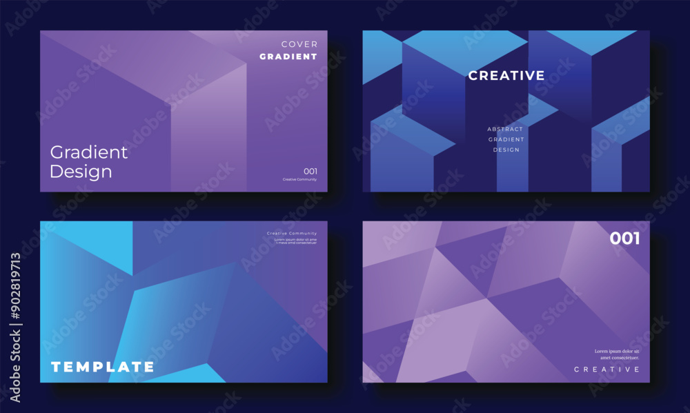 Set of template background design vector. Collection of creative ...
