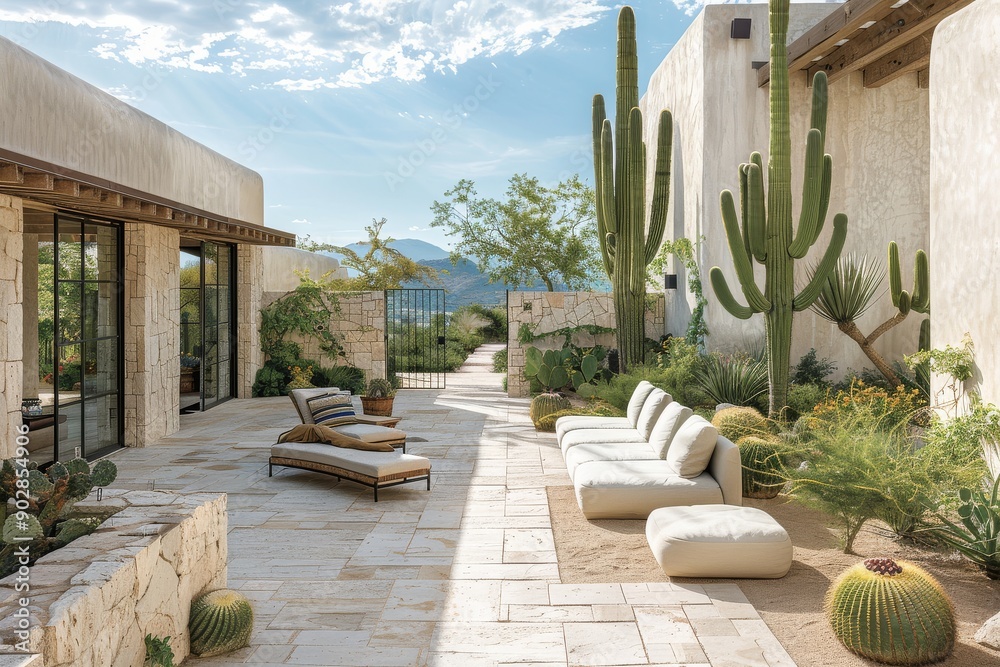 Back patio of an Arizona mansion estate in Architectural Digest ...