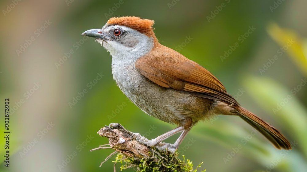 The Chestnut crowned Babbler Pomatostomus ruficeps is a medium sized ...