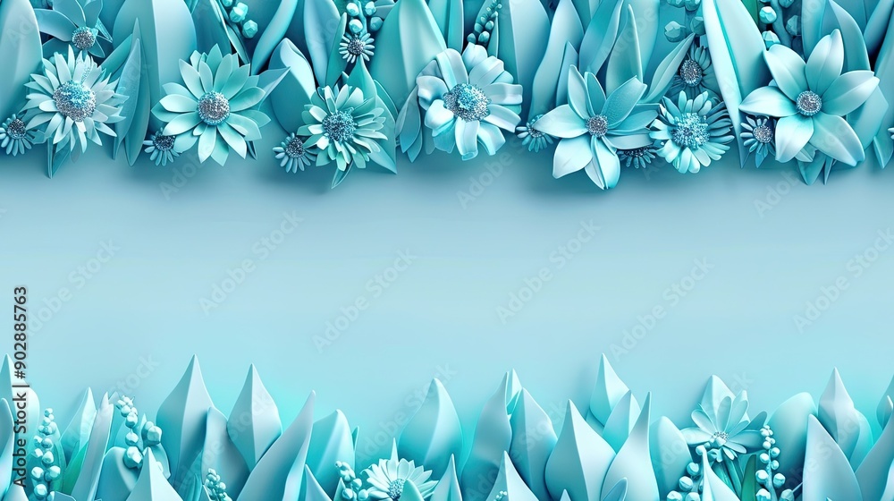 3d diamond painting, vertical rectangular border design with flowers ...