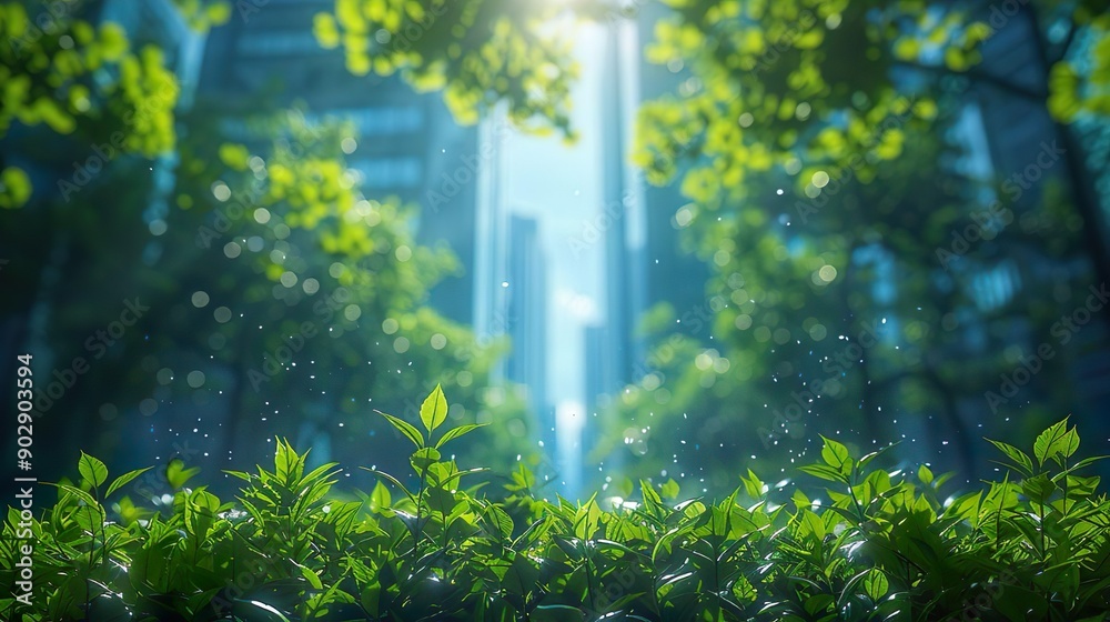 ESG Concept. Eco-friendly Buildings in the Modern City. Sustainable ...