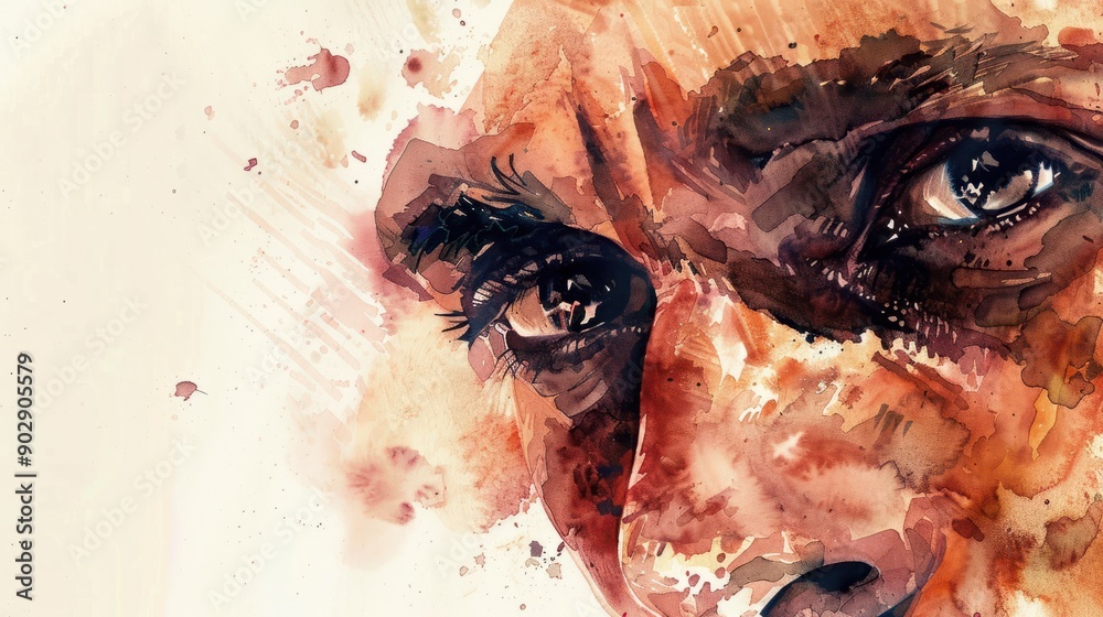 Detailed watercolor portraits illustrating the essence of hard work and ...