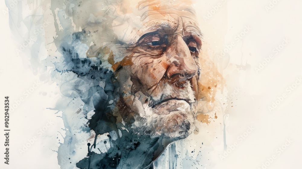 Detailed watercolor portraits illustrating the essence of hard work and ...