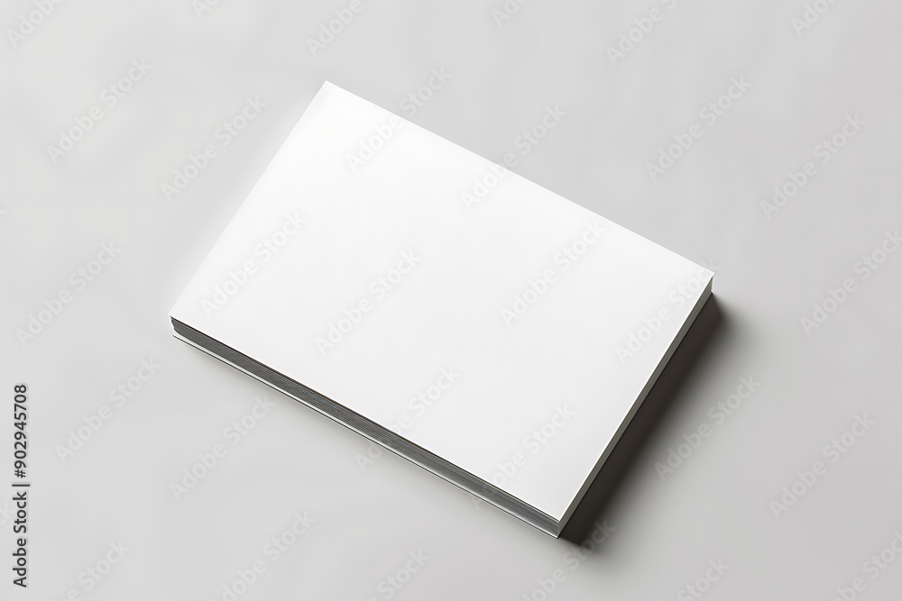 Blank white business cards on an isolated background. Empty visiting ...