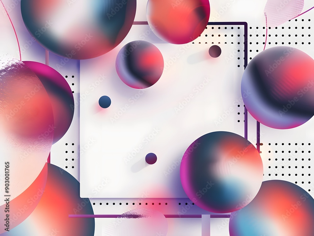 Illustration of A trendy Instagram post template with stylish dot fonts ...