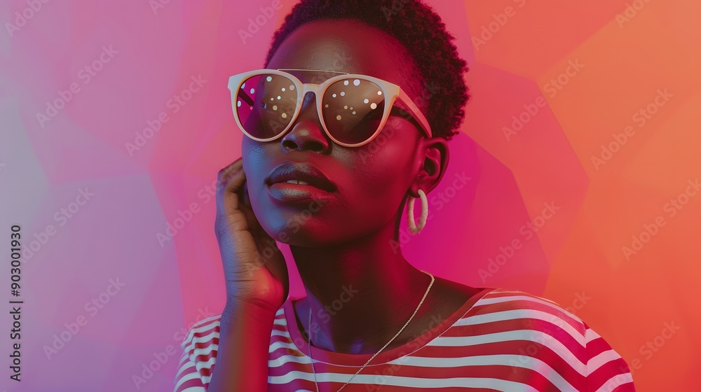 Illustration of A trendy Instagram post template with stylish dot fonts ...