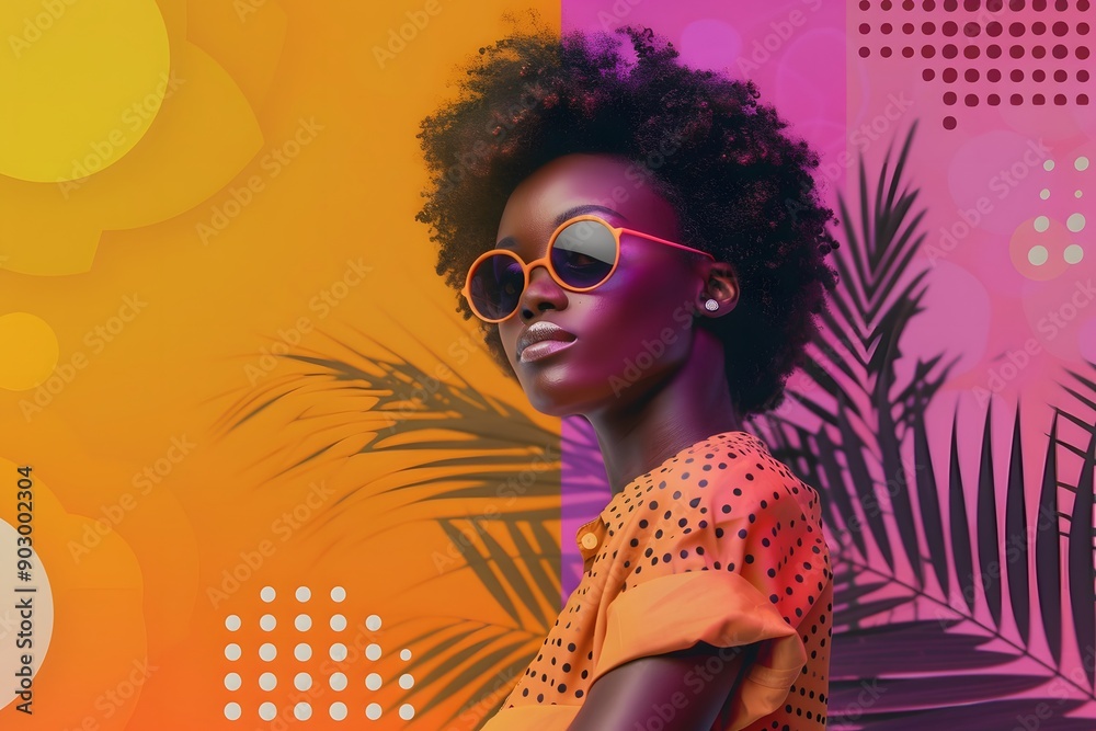 Illustration of A trendy Instagram post template with stylish dot fonts ...