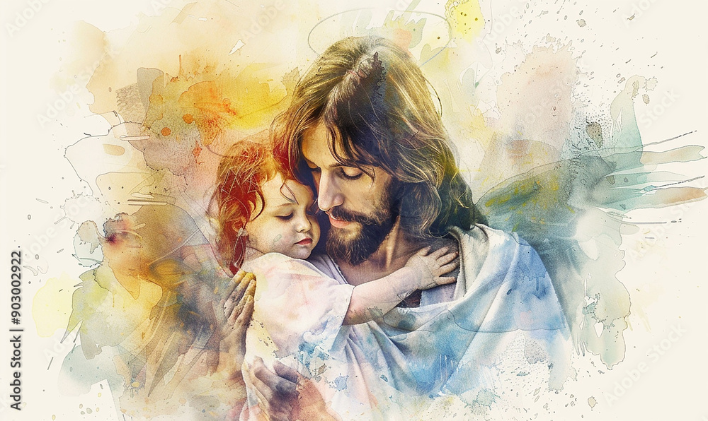 Jesus face reflects his deep care and understanding. symbolizes the ...