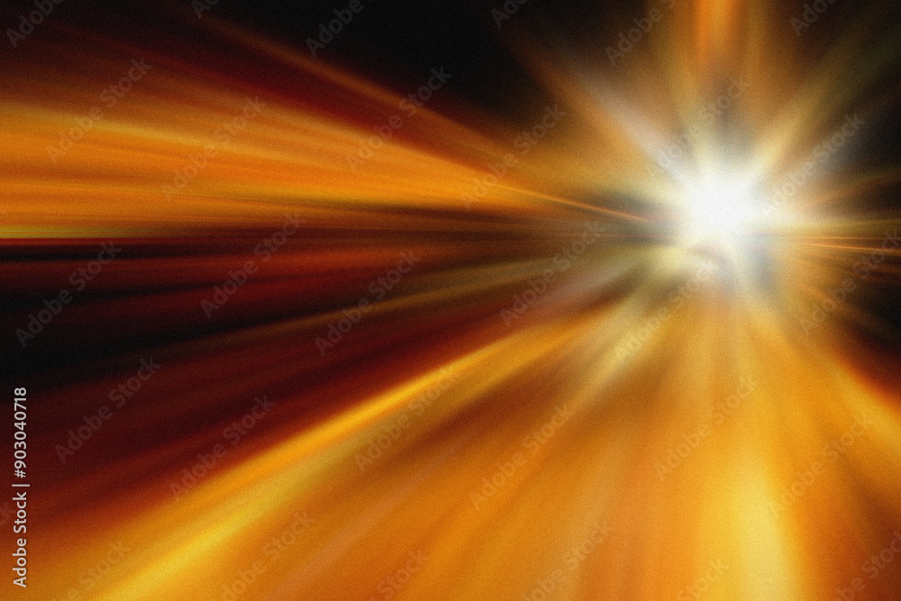 Golden sunlight, Abstract sun burst, digital lens flare on black ...