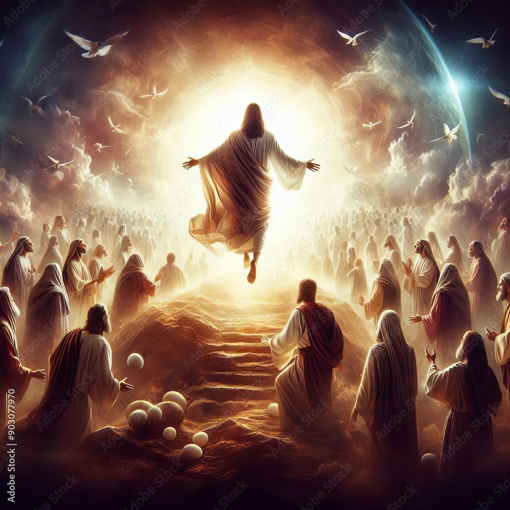 Jesus resurrection and rises back to heaven as a concept of second ...