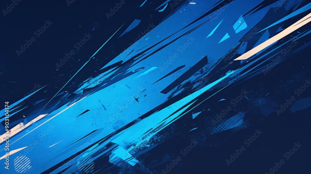 Blue and black abstract background with dynamic splashes. Featuring ...