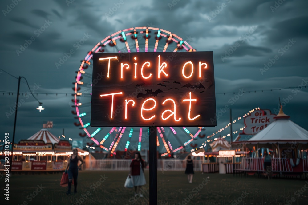 Haunted Carnival Collage: Photos of a spooky carnival with haunted ...