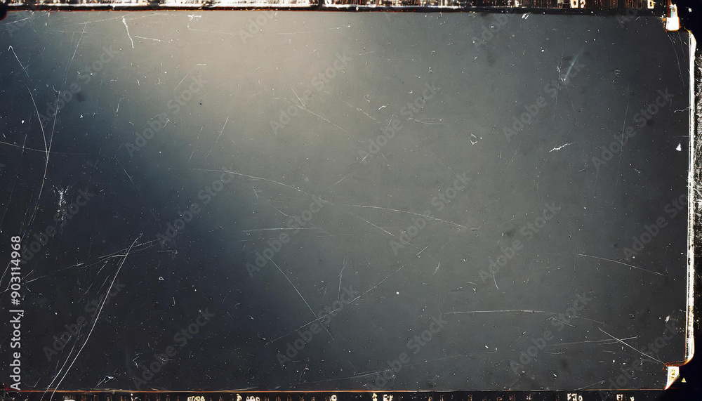 Vintage Scratched Film Strip with Light Leaks and Dust Particles ...