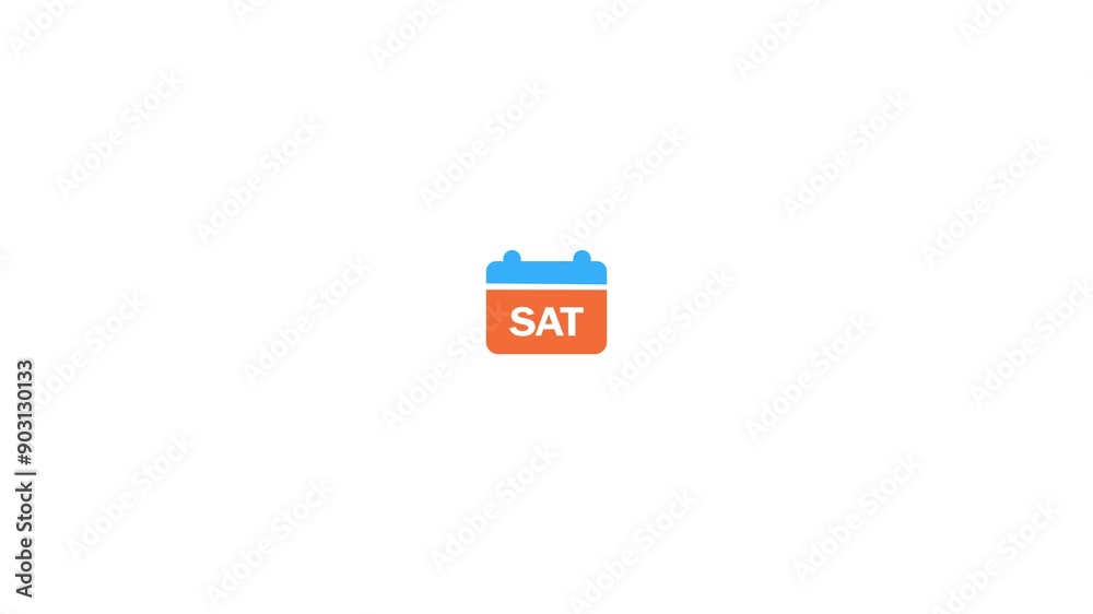 Saturday calendar page days of the week icon, Saturday calendar icon ...