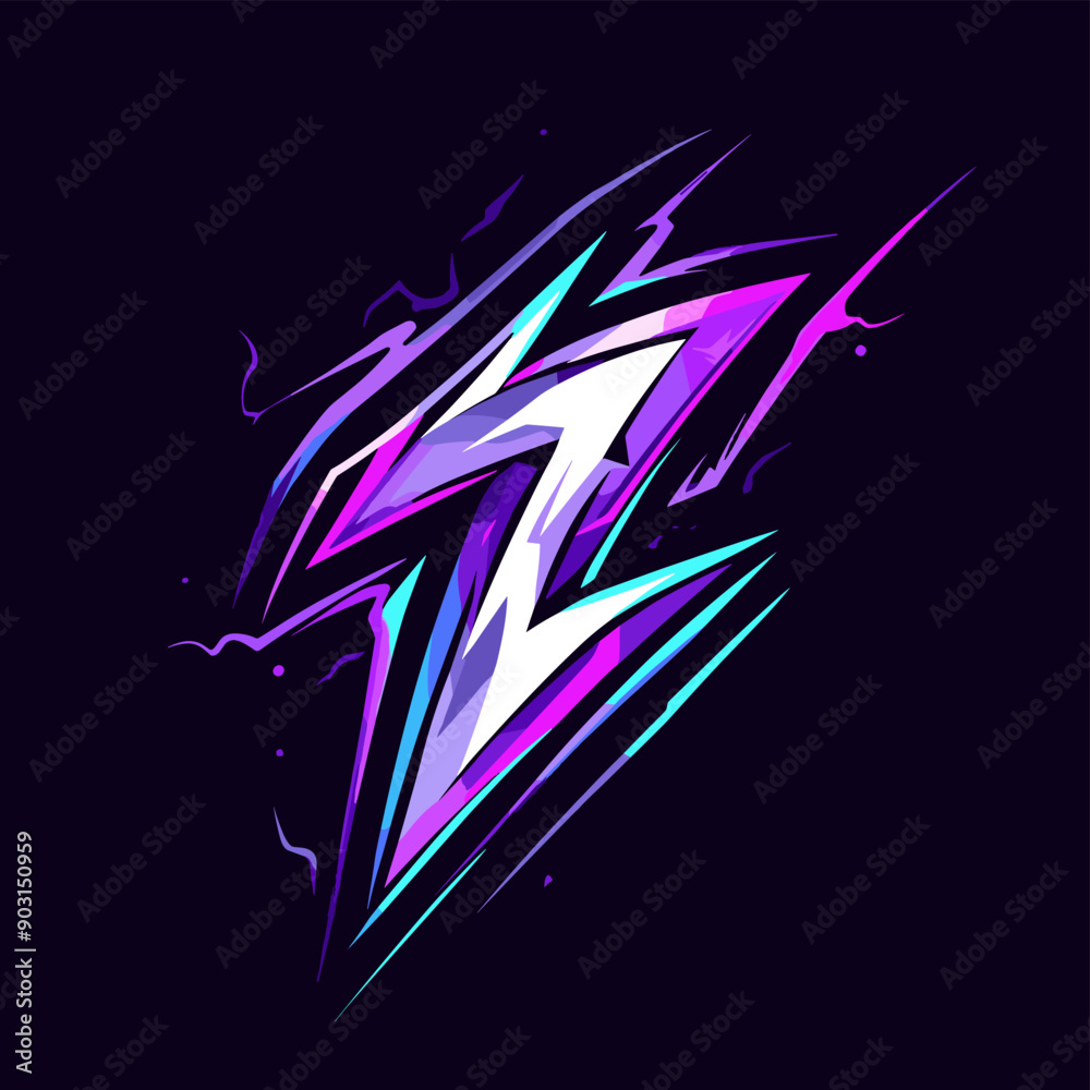 Lightning vector mascot logo design with modern illustration concept ...
