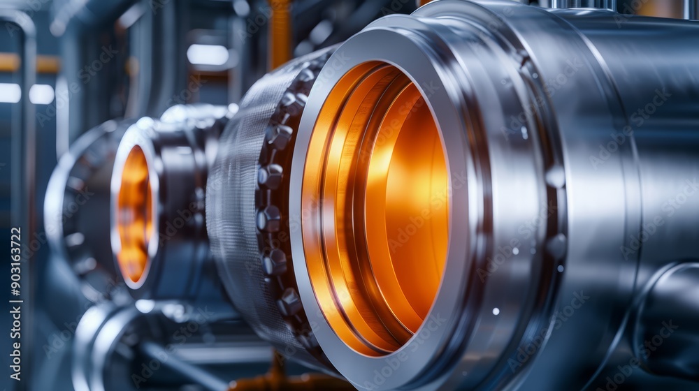 Sectional view of a complex thermal transfer system with multi-layered ...