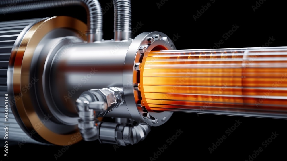 Cutaway illustration of an industrial thermal shielding system with ...