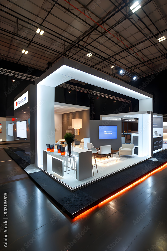Innovative Exhibition Stand Mockup for Business Showcases with Modern ...