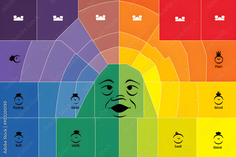 Exploring Human Emotions: A Color-Coded Intensity Chart Stock ...